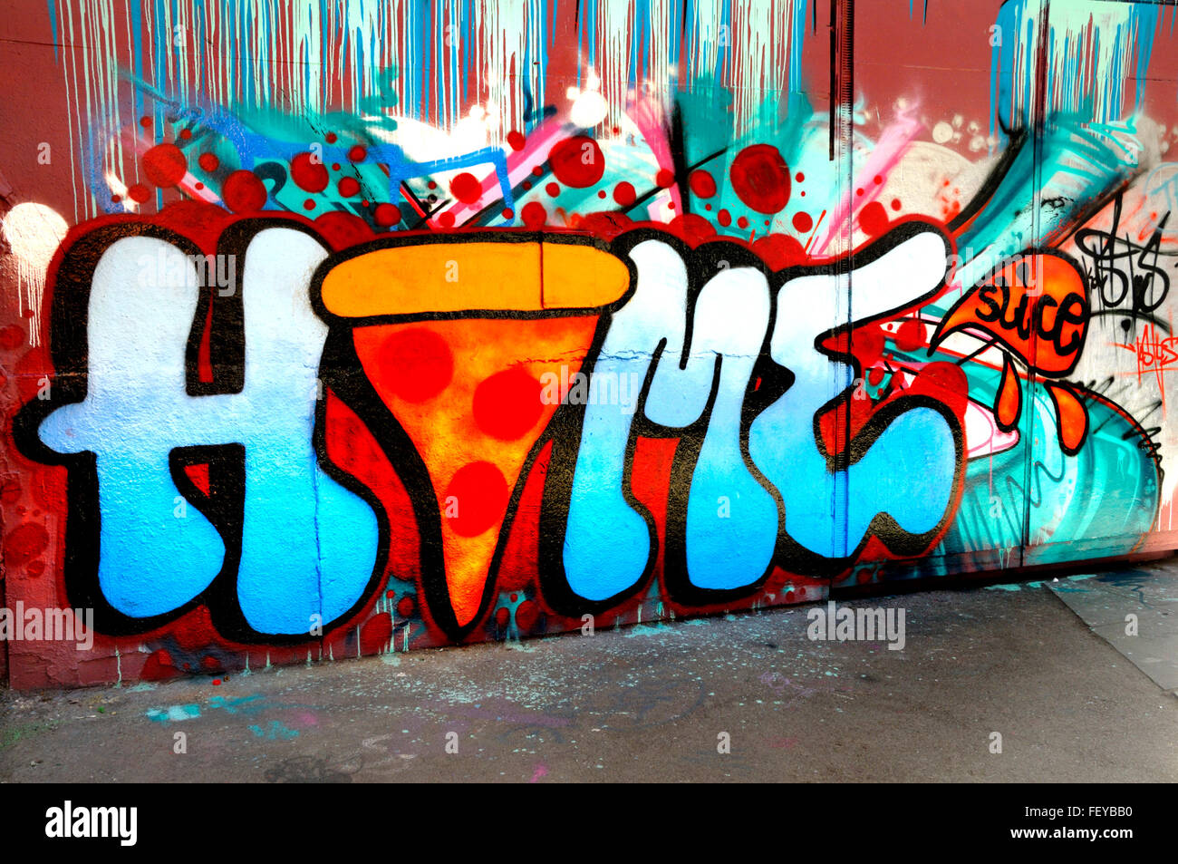 London, England, UK' Graffiti - 'HOME' Stock Photo - Alamy