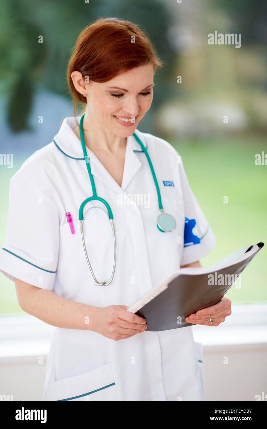 Portrait of Nurse smiling Stock Photo - Alamy