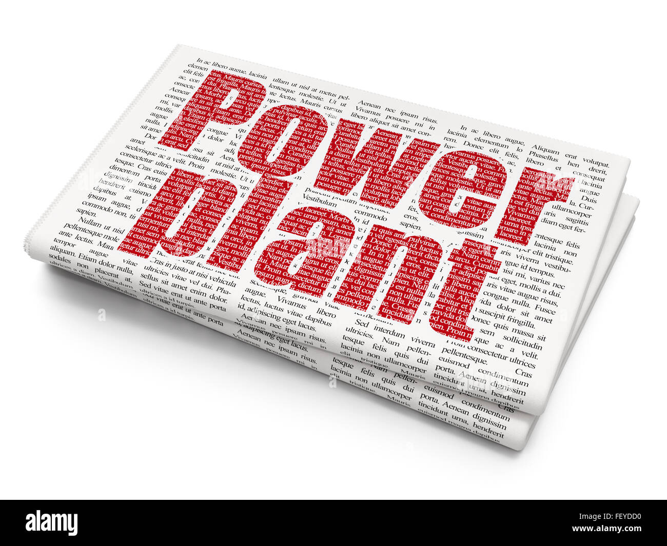 Manufacuring concept: Power Plant on Newspaper background Stock Photo ...
