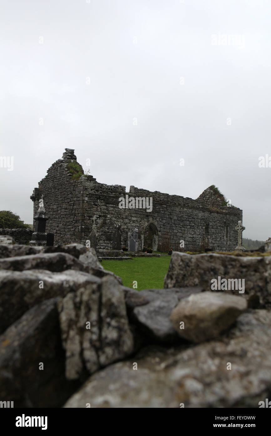 Beautiful old stone church building in ruins, Ireland Stock Photo - Alamy