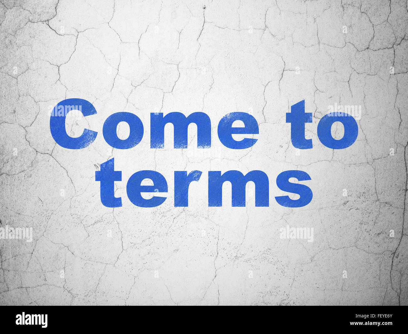 Law concept: Come To Terms on wall background Stock Photo - Alamy