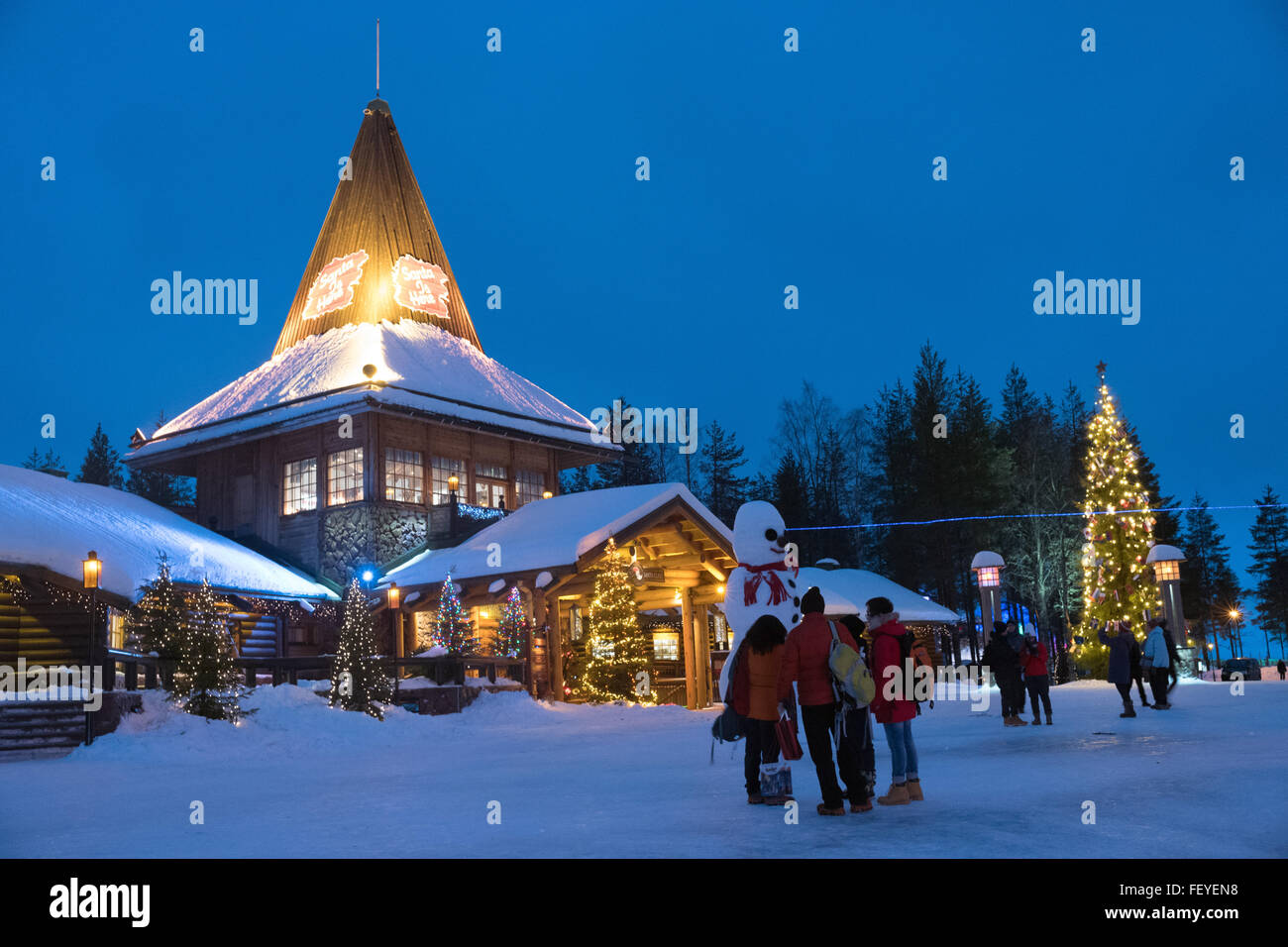Rovaniemi, Lapland, Finland. 08th Feb, 2016. Santa Claus Village ...