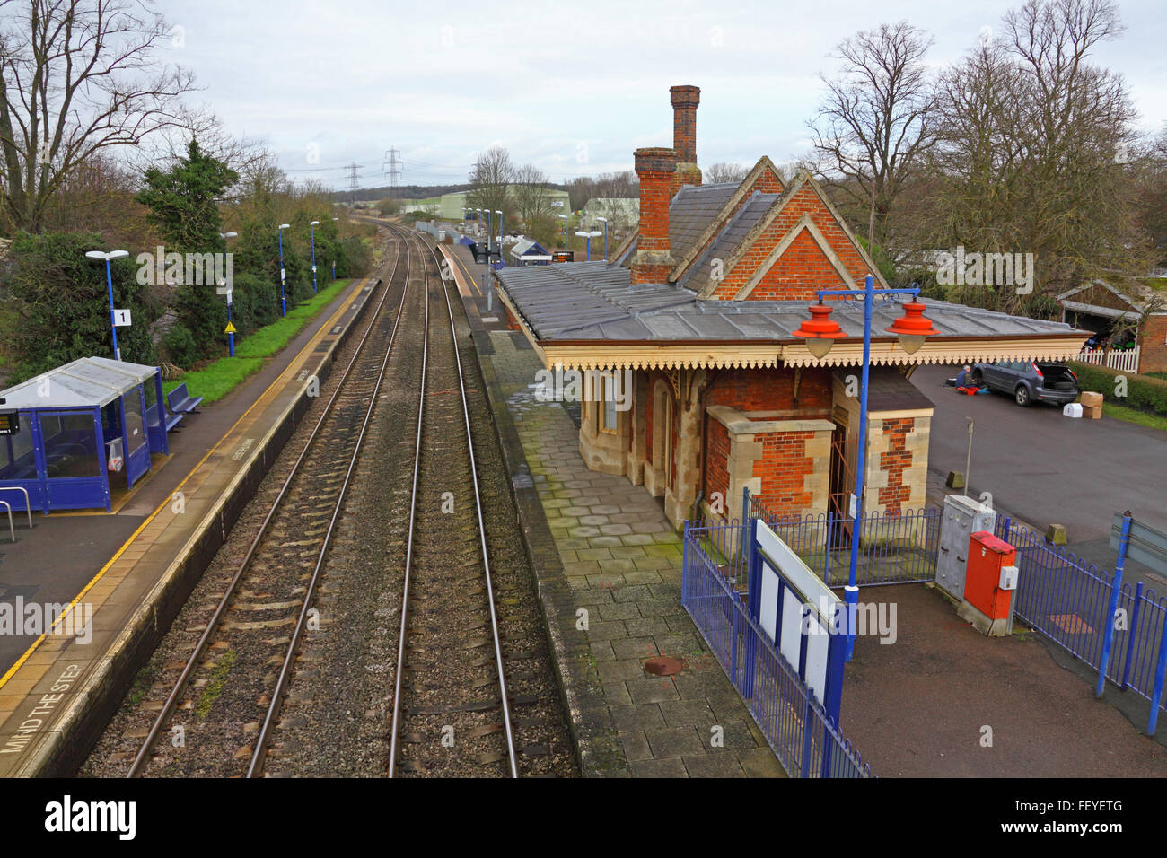 A rural train station with a really old station building and disused ...