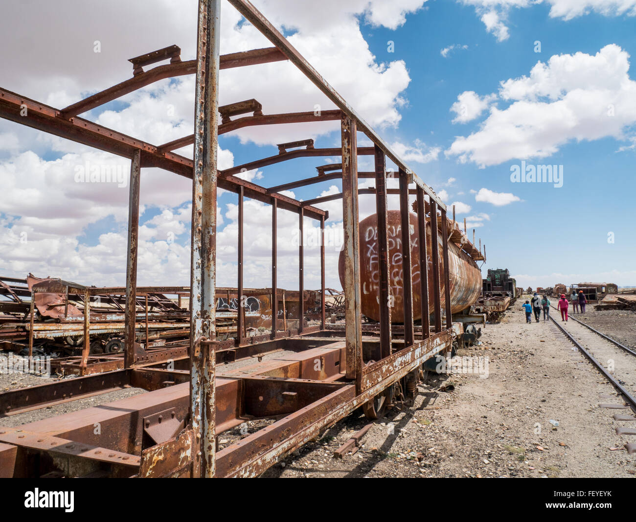 Train Cemetery in Uyuni, Bolivian Stock Photo - Alamy