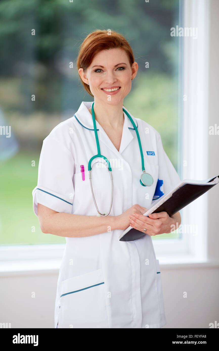 Portrait of Nurse smiling Stock Photo - Alamy