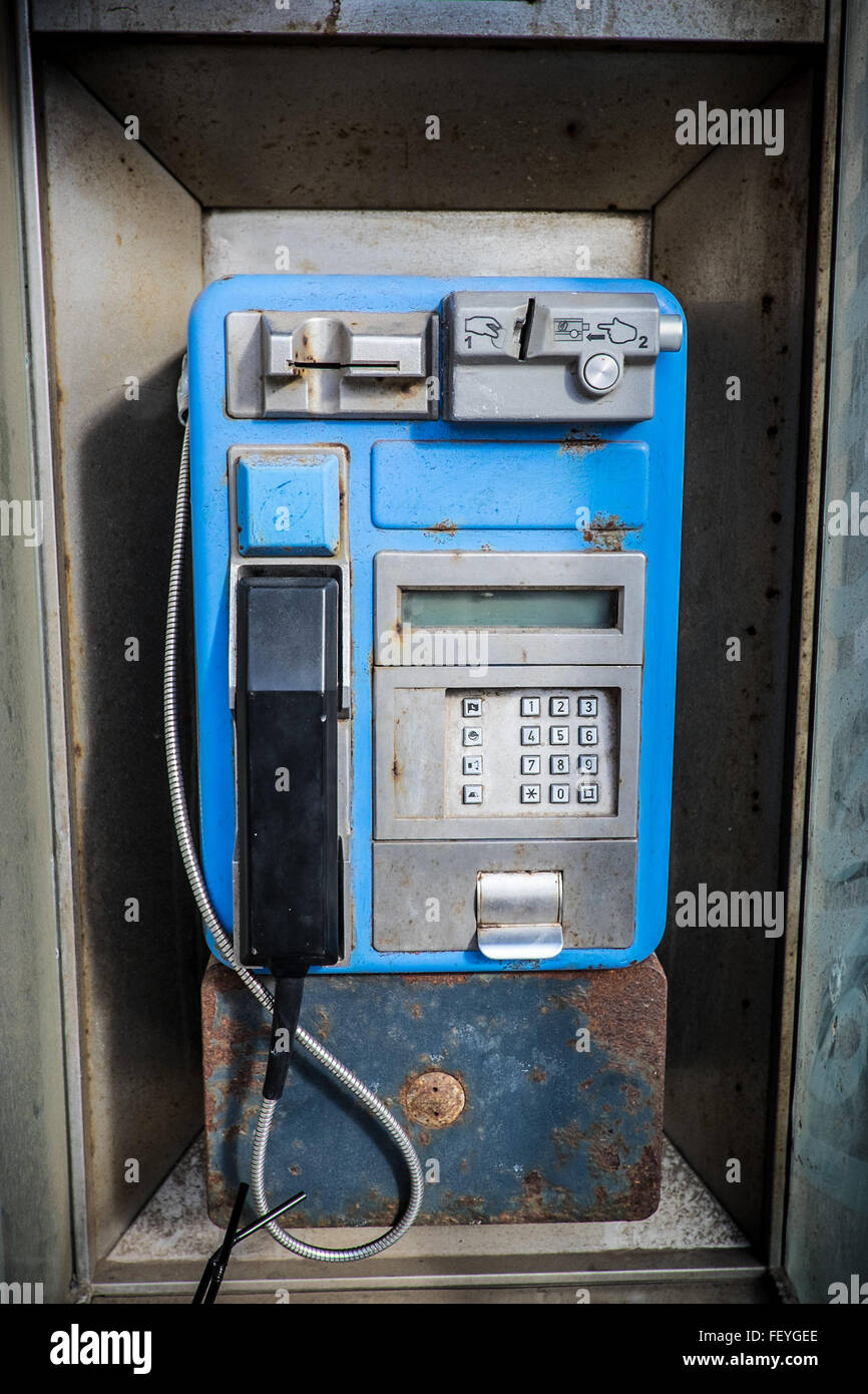 Vintage public telephone hi-res stock photography and images - Alamy