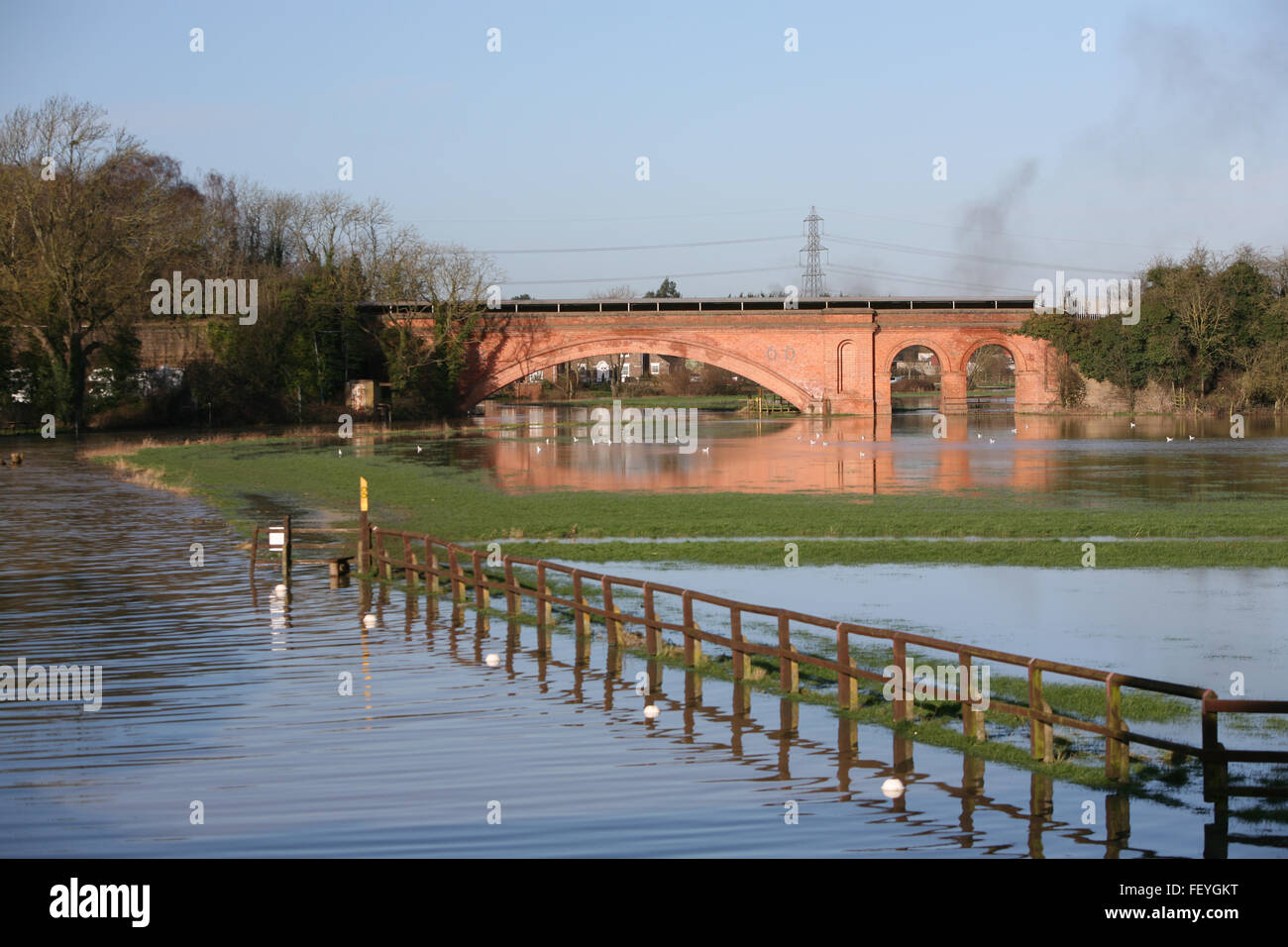 Flooding on the river soar near mountsorrel after two days of heavy ...