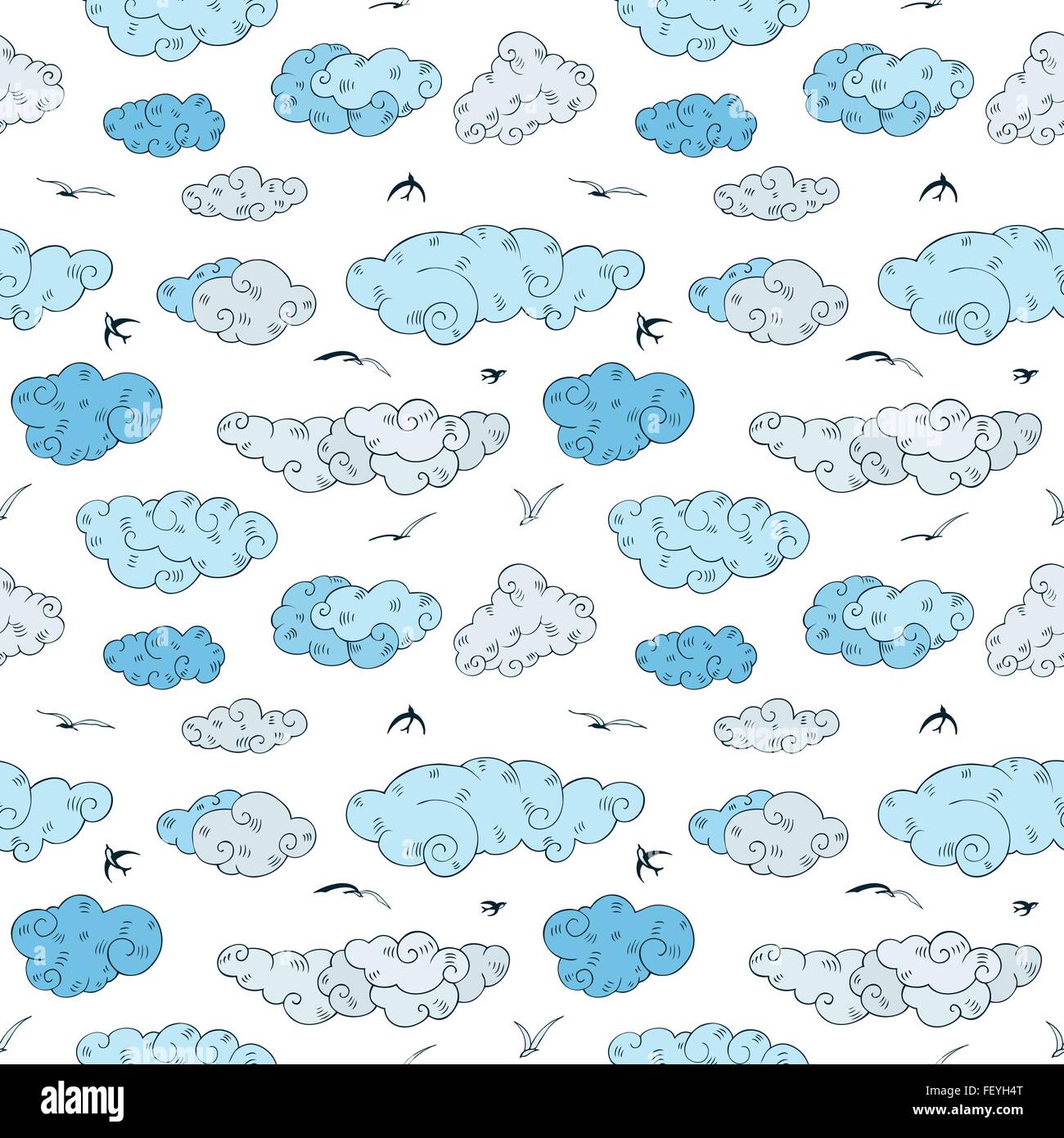 Blue Clouds, seamless pattern Stock Vector Image & Art - Alamy