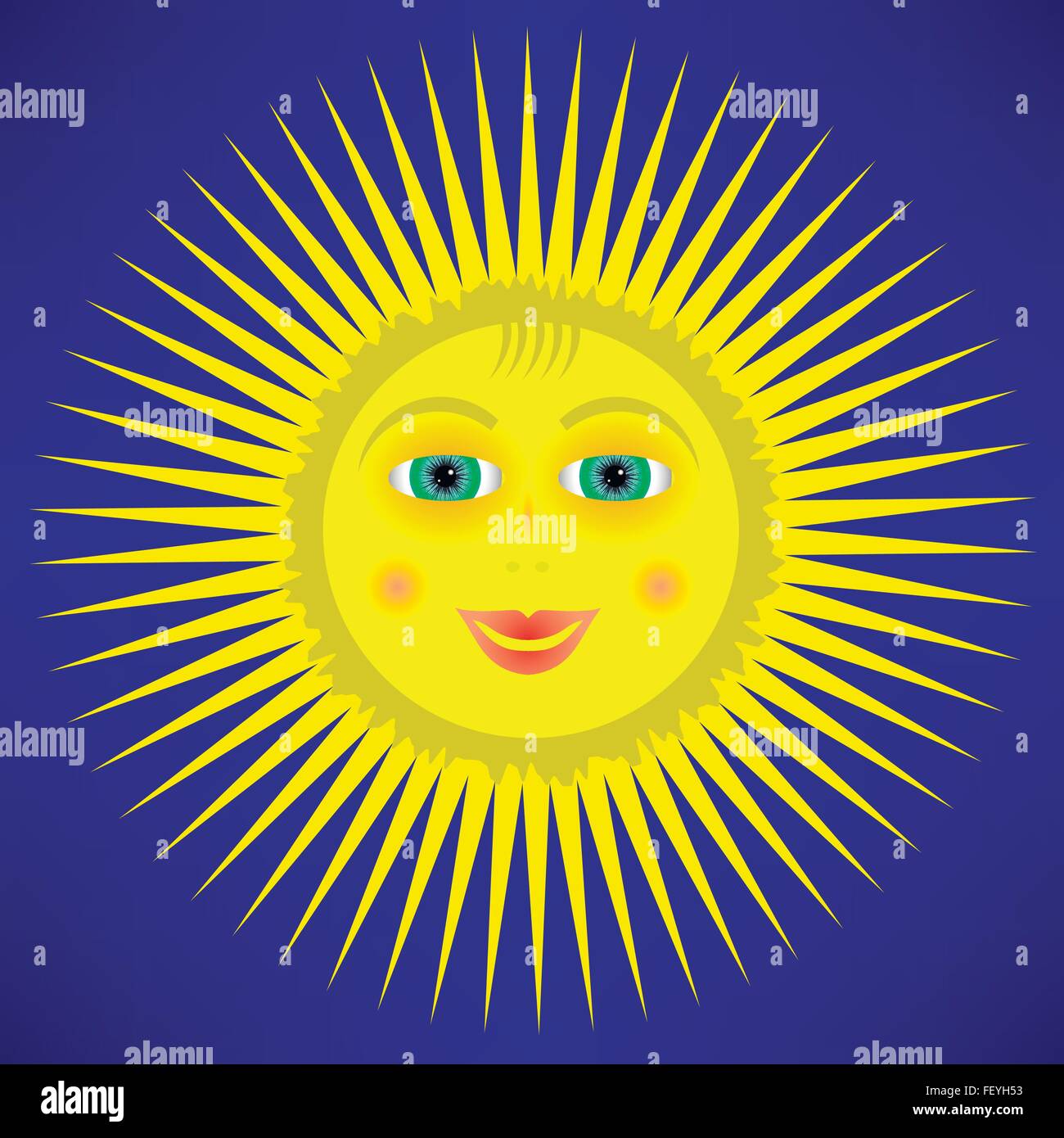Yellow Cartoon Sun Icon Stock Vector Image & Art - Alamy