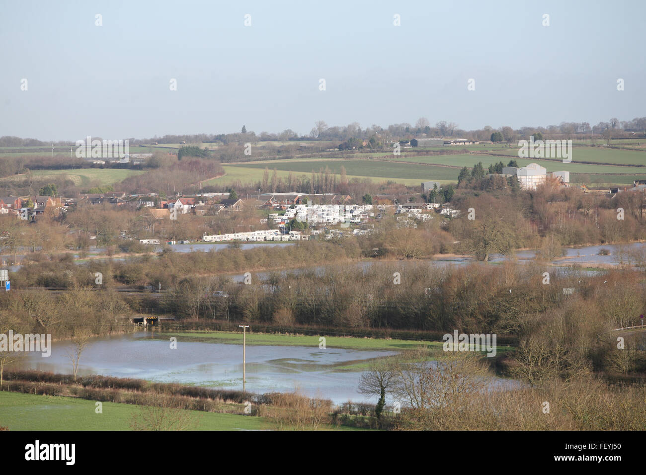 Flooding in the soar valley near mountsorrel after two days of heavy ...