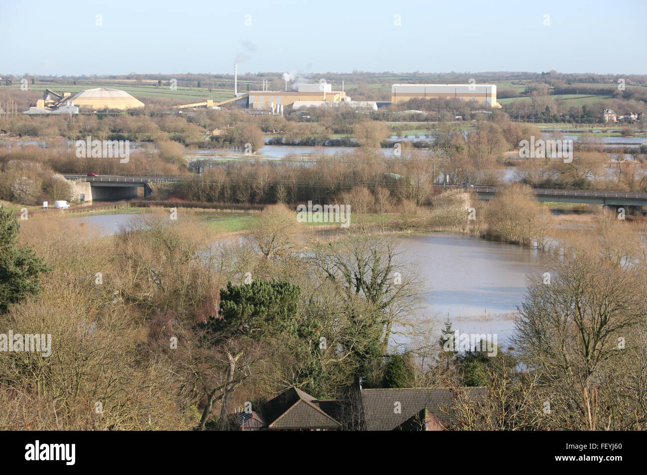 Flooding in the soar valley near mountsorrel after two days of heavy ...