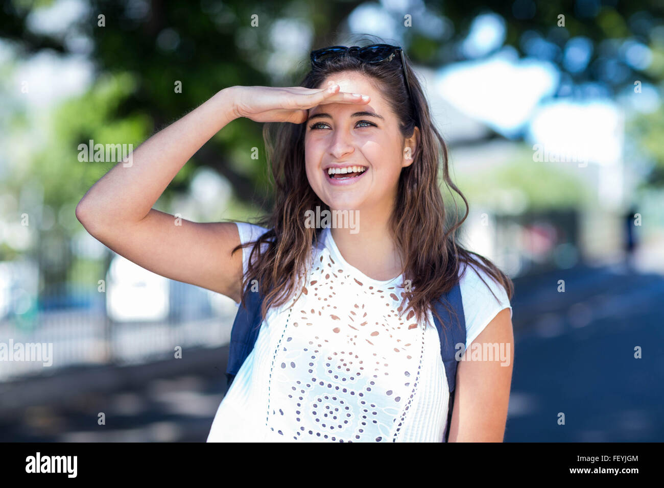Hip girl looking away Stock Photo - Alamy