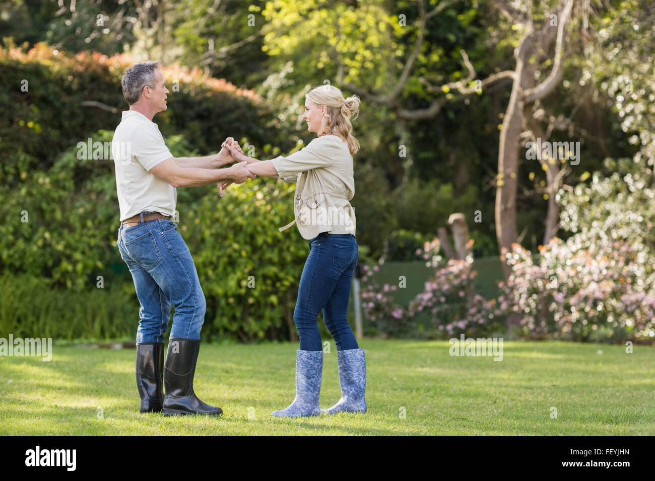 Cute couple dancing Stock Photo - Alamy
