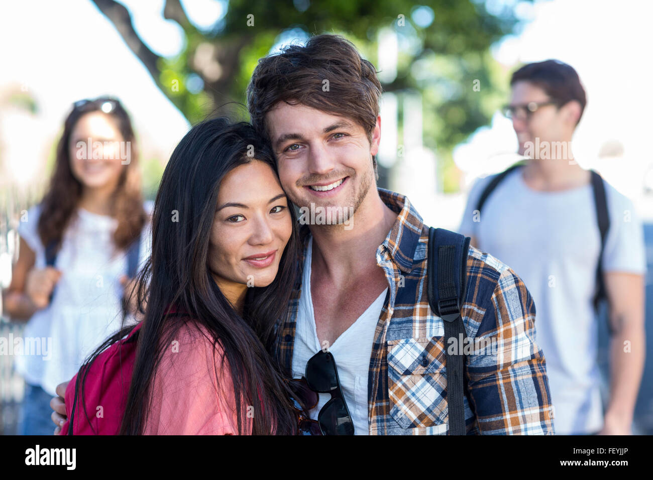 Hip couple posing for camera Stock Photo - Alamy