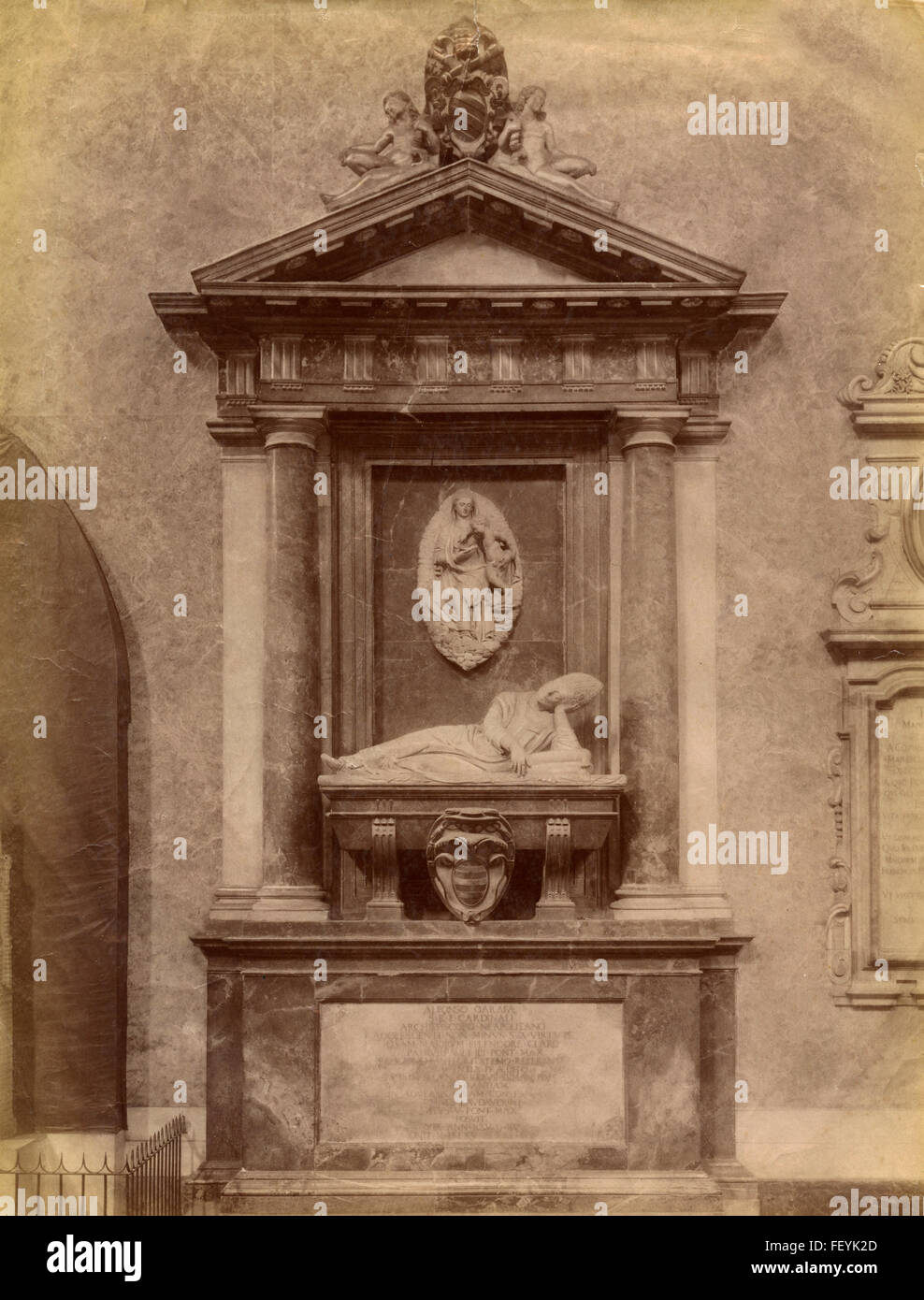 Monument to Cardinal Alfonso Carafa, Naples, Italy Stock Photo - Alamy