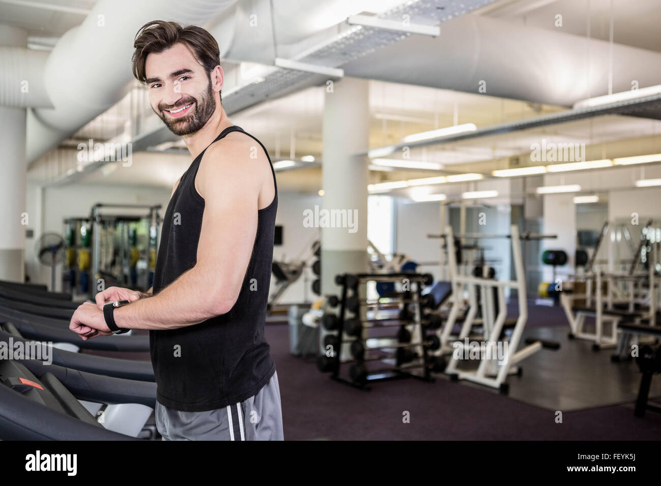 Man happy jogging smiling hi-res stock photography and images - Alamy