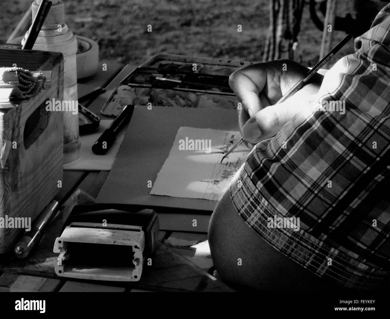 Drawing craft Black and White Stock Photos & Images - Alamy