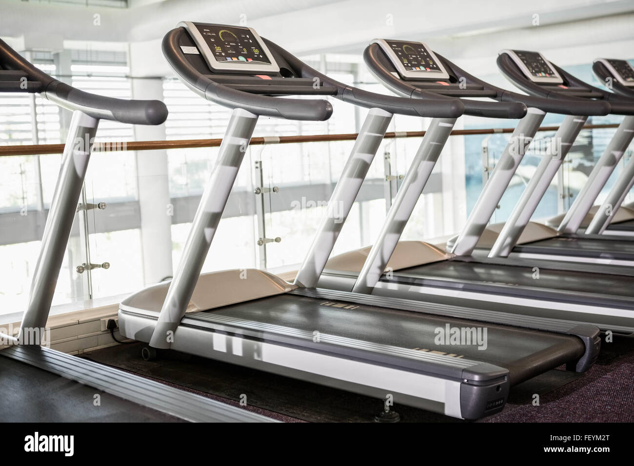Close up of some Treadmills Stock Photo - Alamy
