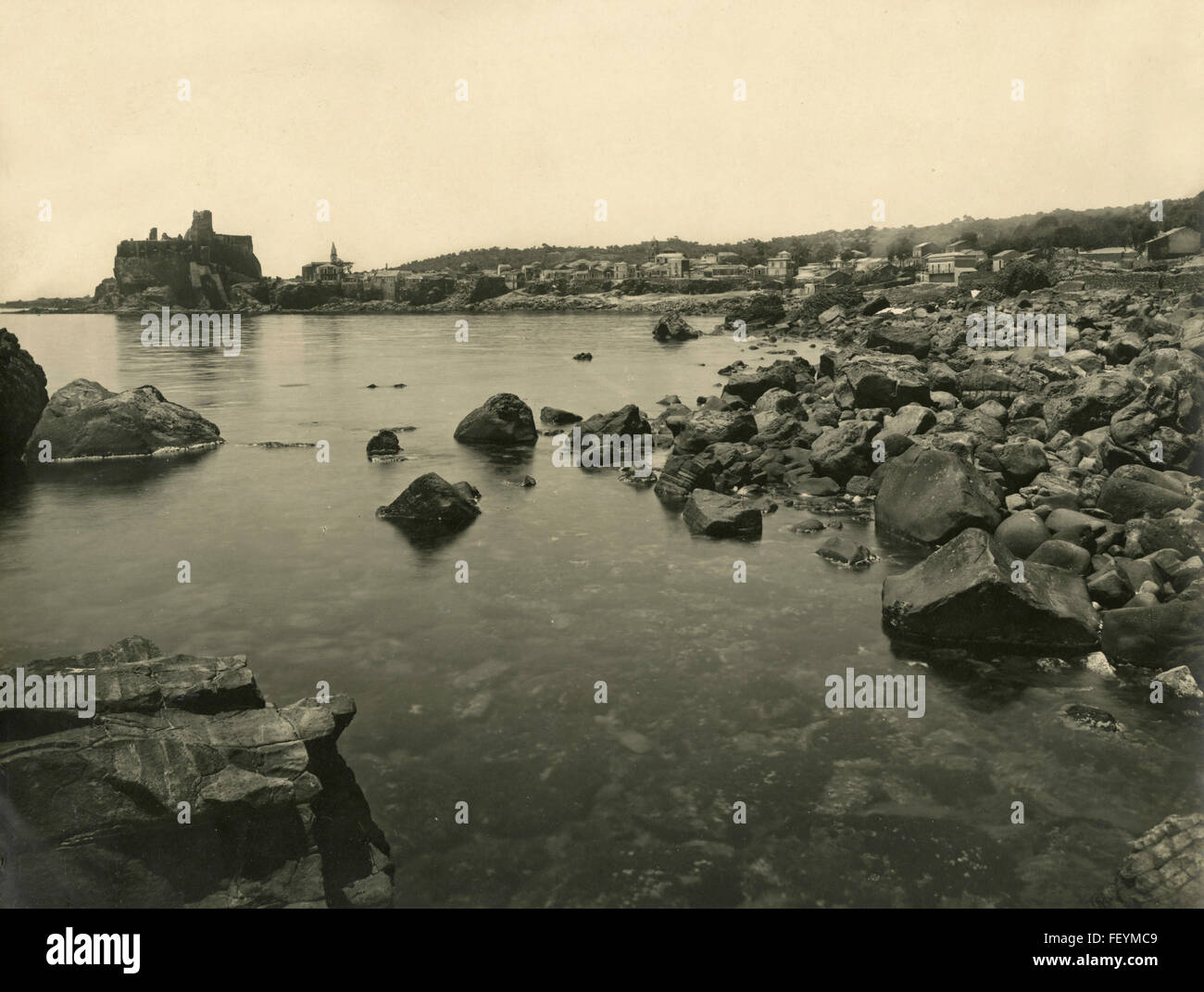 Panorama of Aci Castello, Italy Stock Photo - Alamy