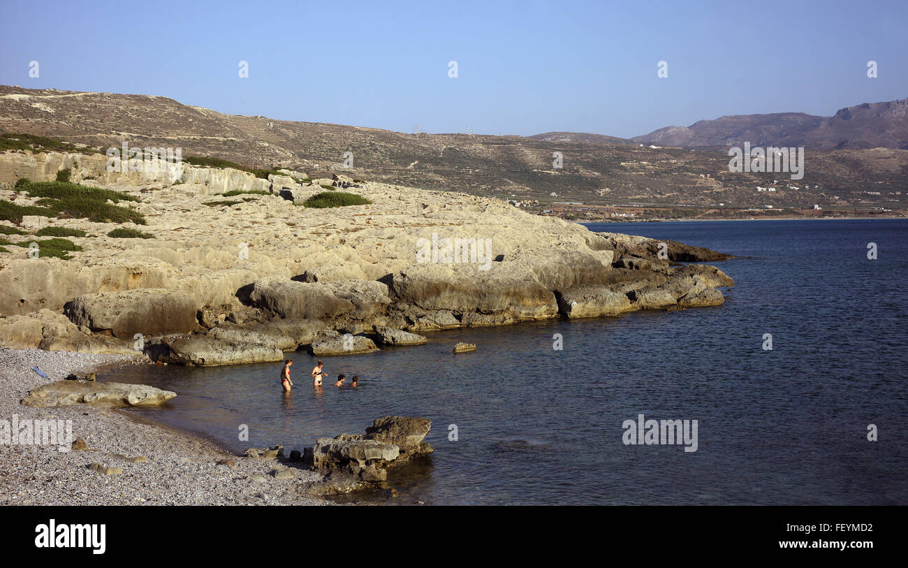 Crete beach people hi-res stock photography and images - Alamy