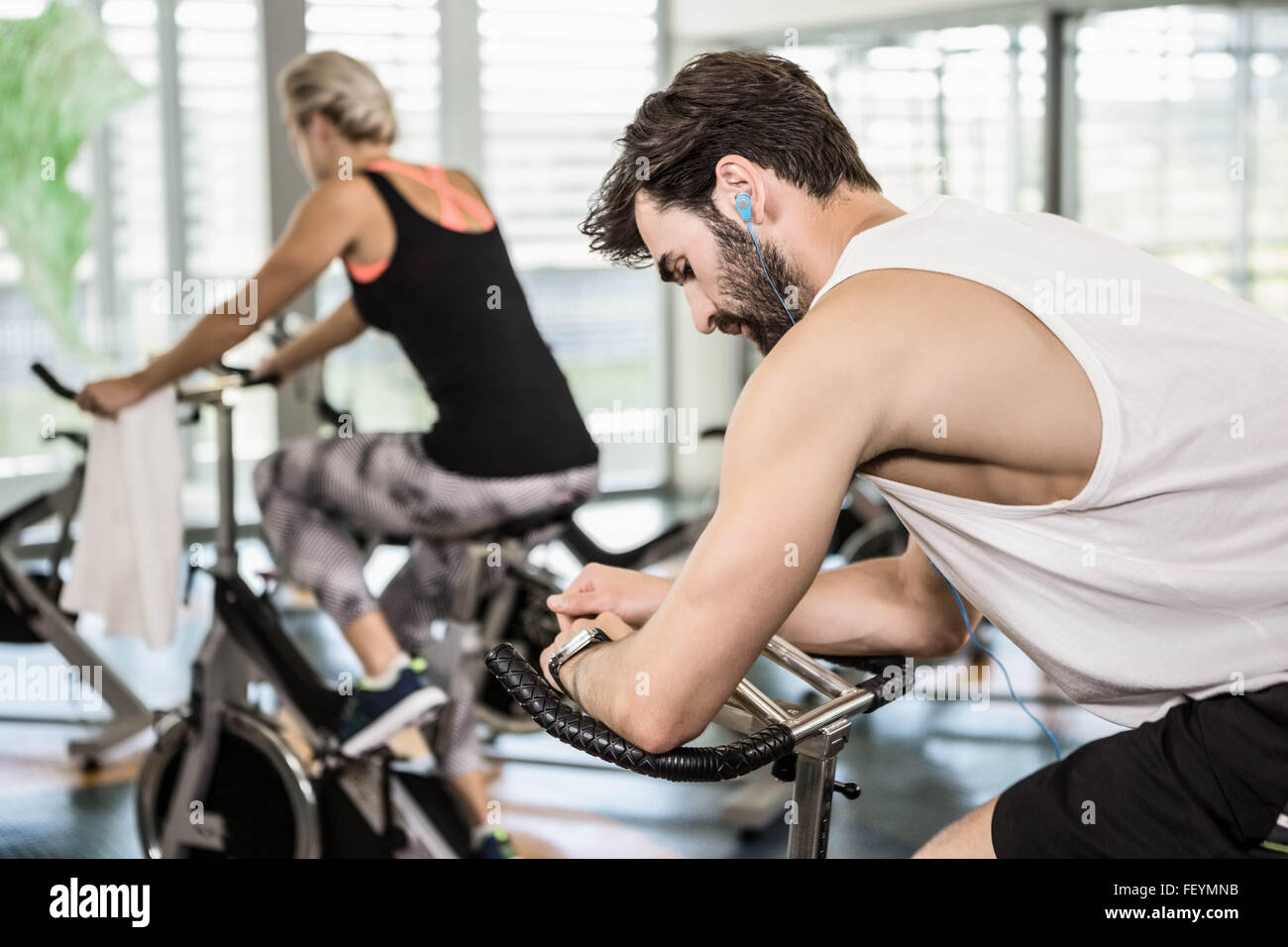 Exercise on bikes hi-res stock photography and images - Alamy