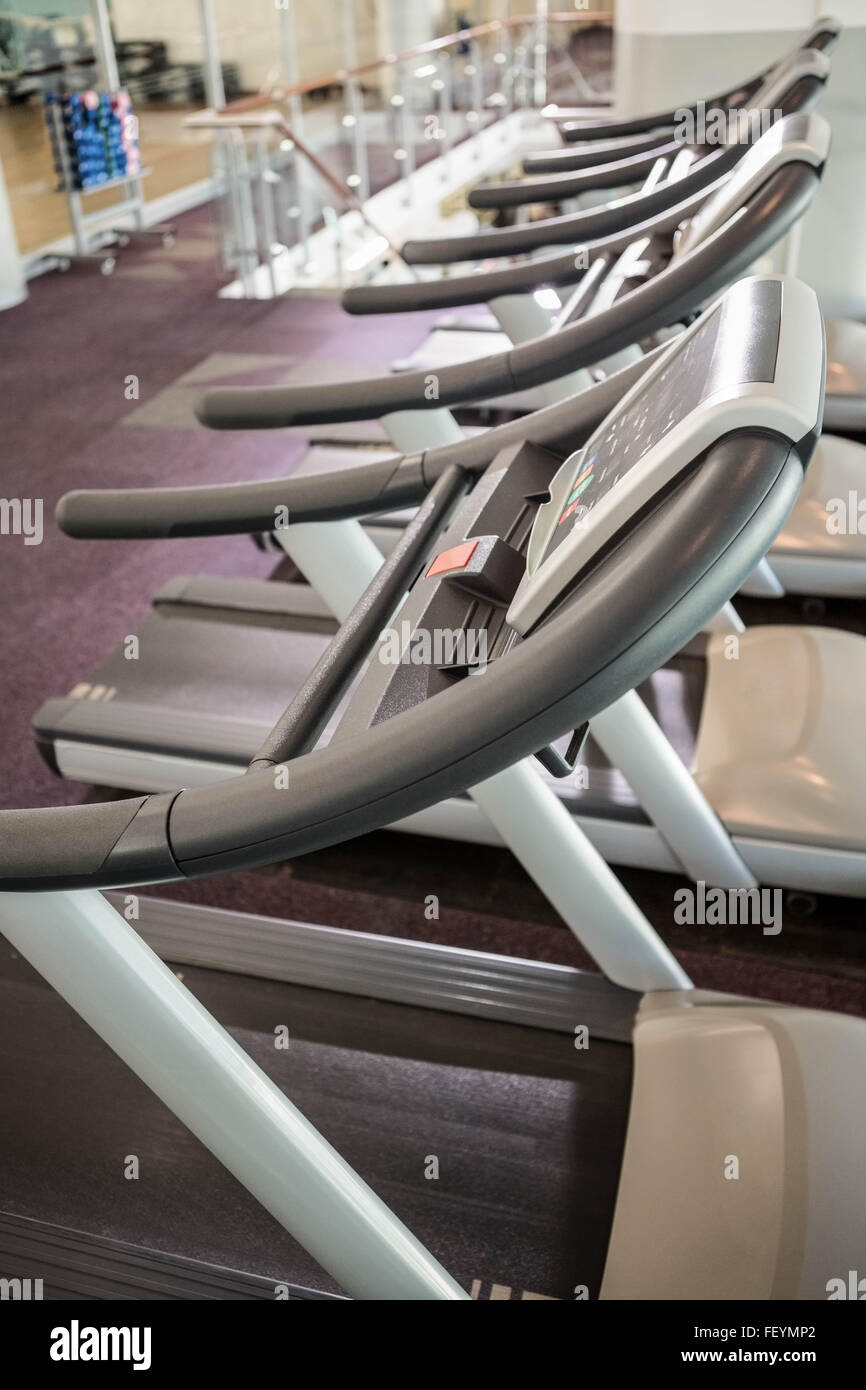Close up of some Treadmills Stock Photo - Alamy