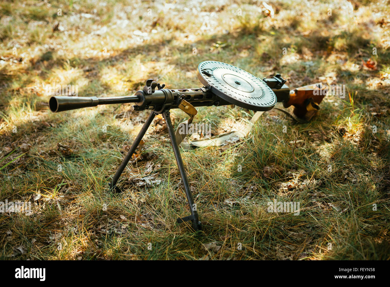 Soviet russian military ammunition - machine gun of World War II on ...
