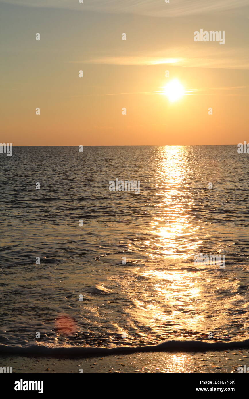 Sundown on sea Stock Photo - Alamy