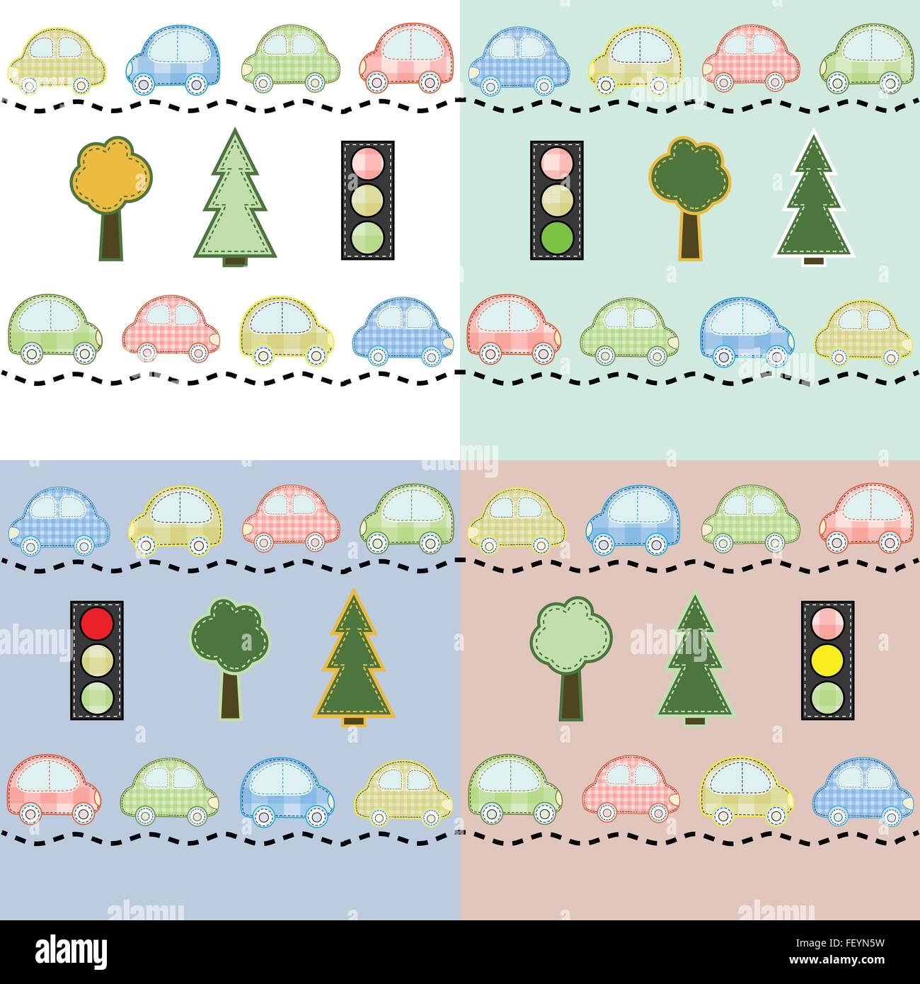 colorful little cars Stock Vector Image & Art - Alamy