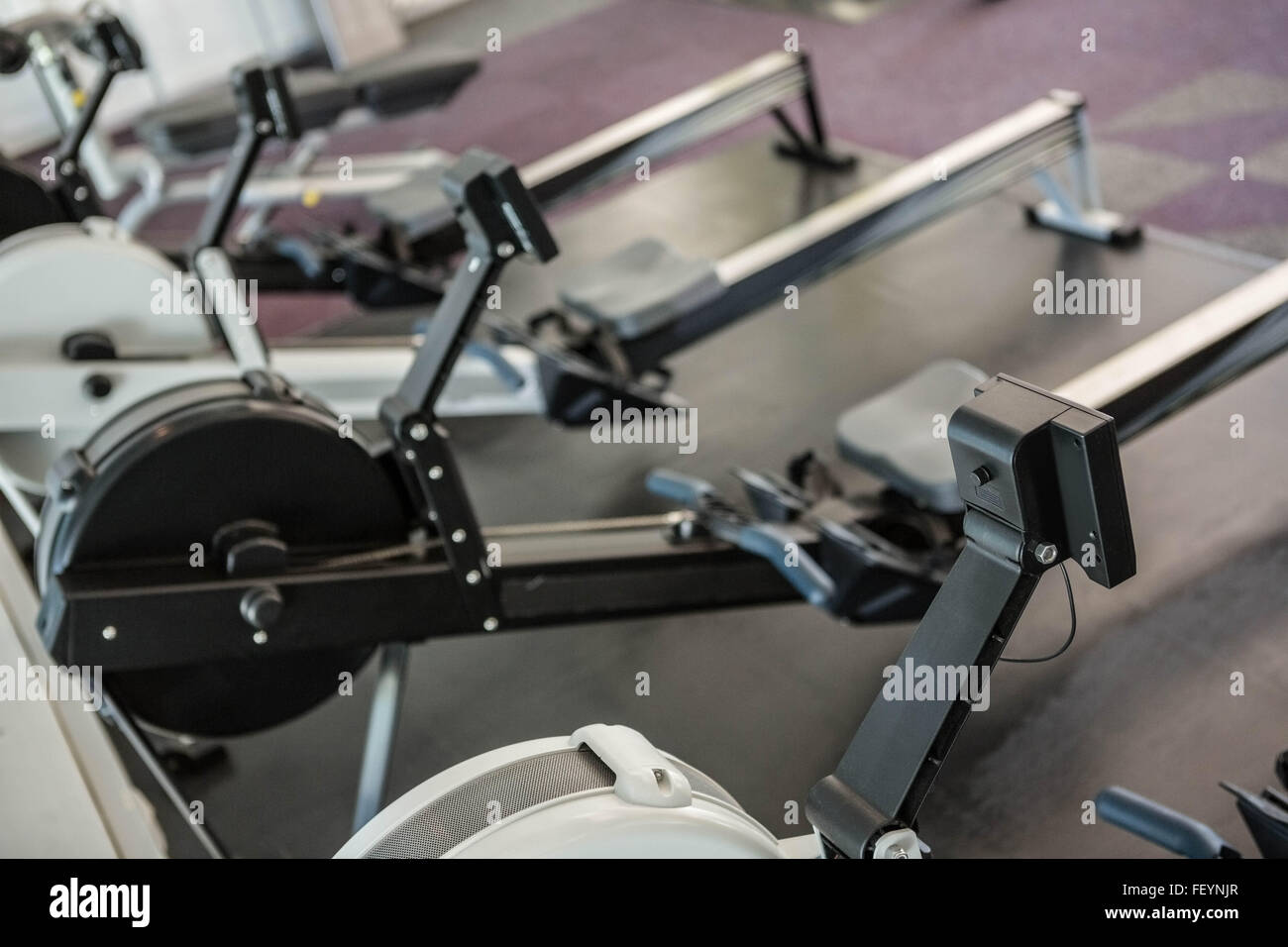 Close up of a Rowing machine Stock Photo - Alamy