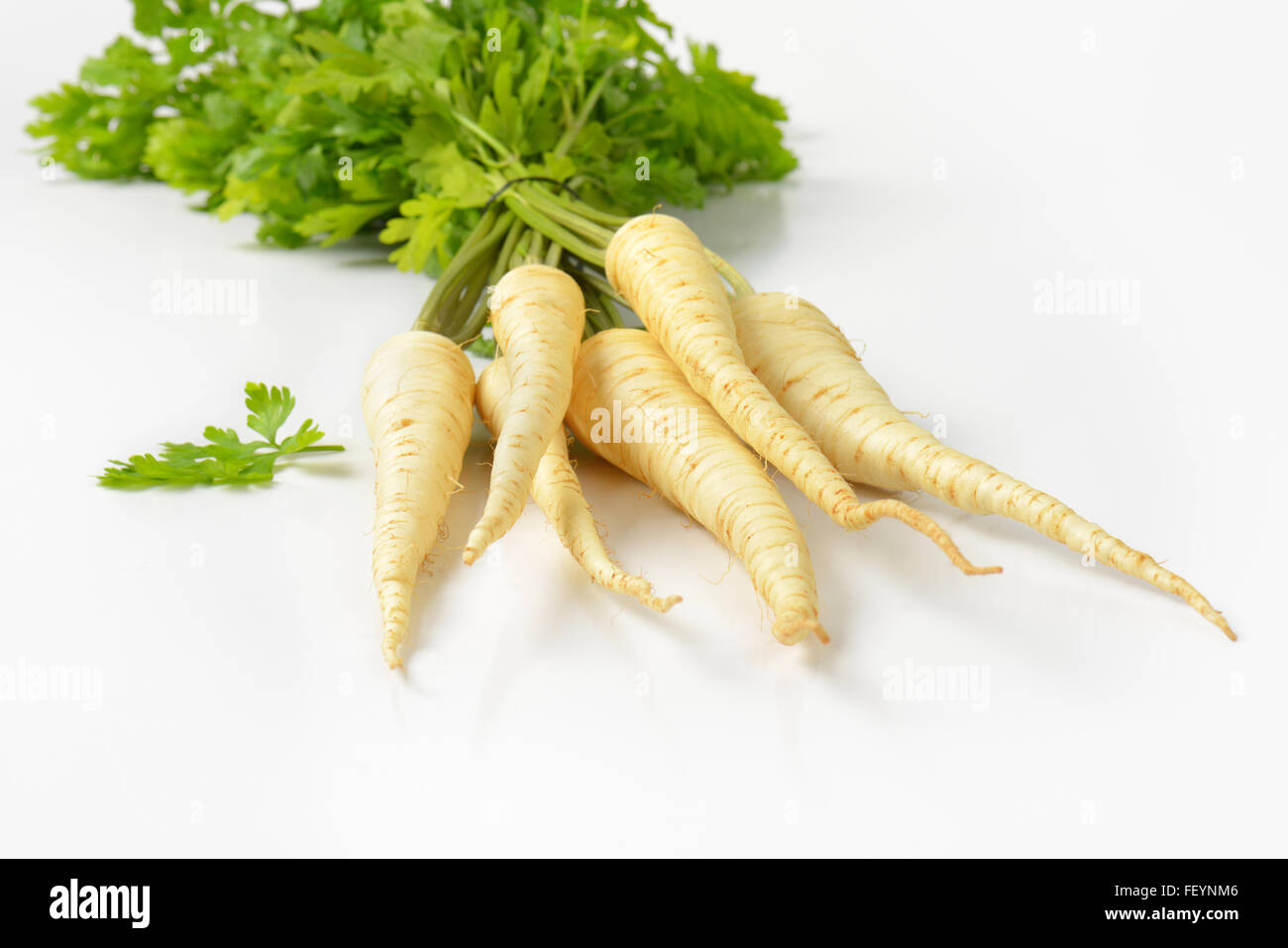 close up of parsley roots bunch on white background Stock Photo - Alamy
