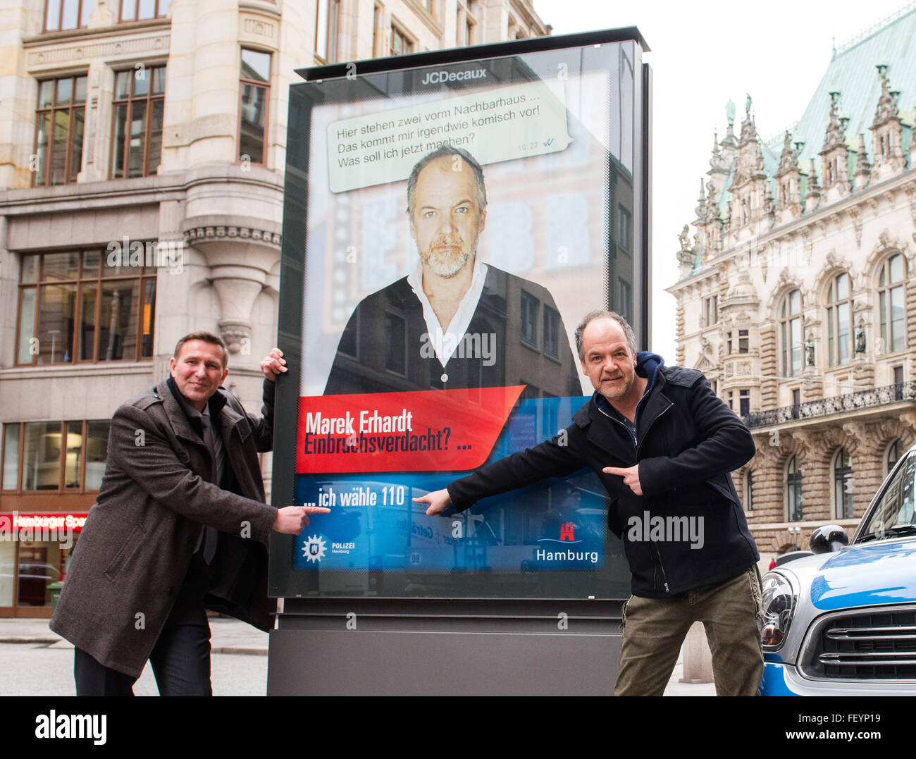 Hamburg, Germany. 8th Feb, 2016. Actor and "honourary commissioner" of ...
