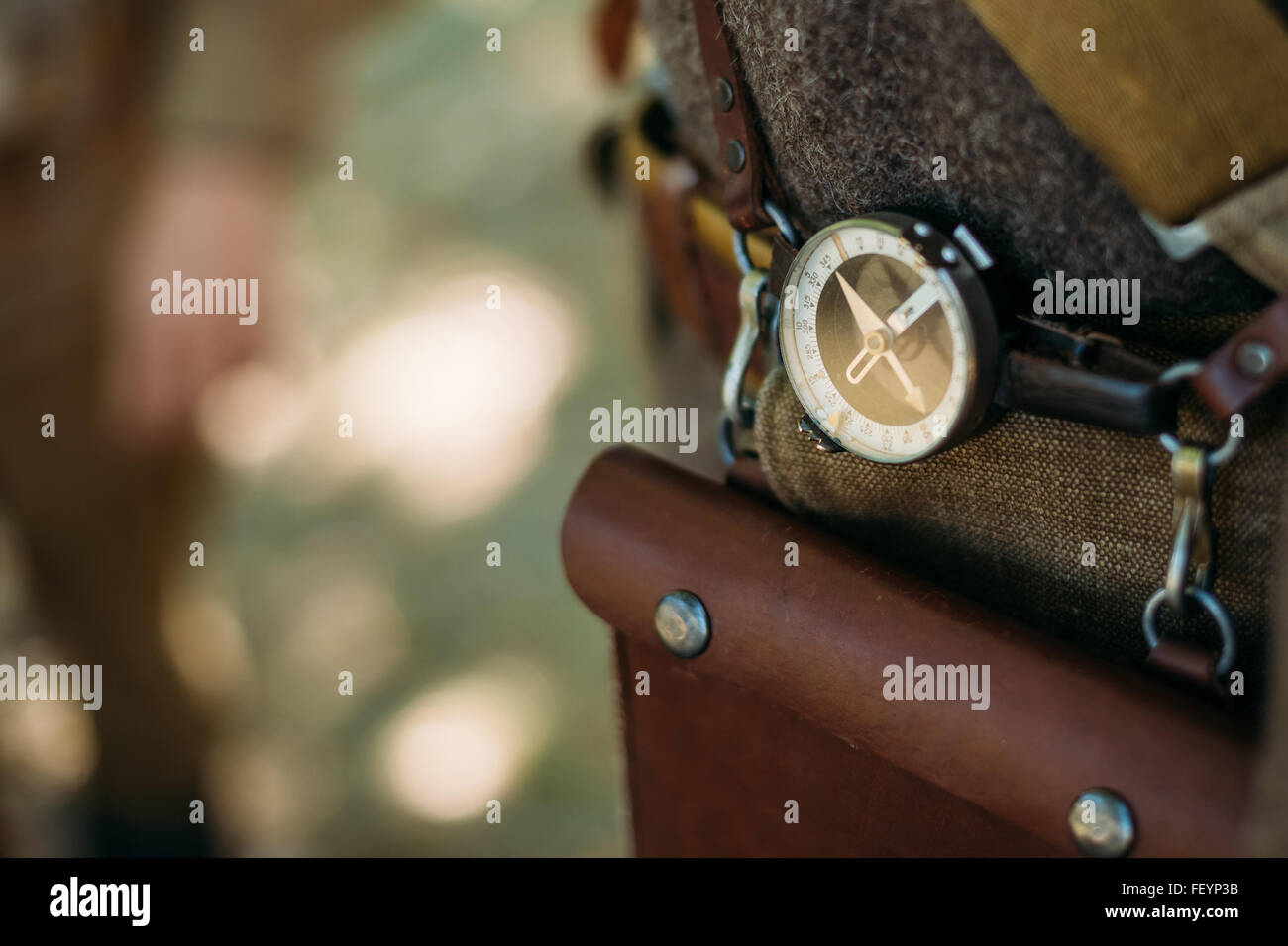 Soviet russian compass on military uniform Stock Photo - Alamy