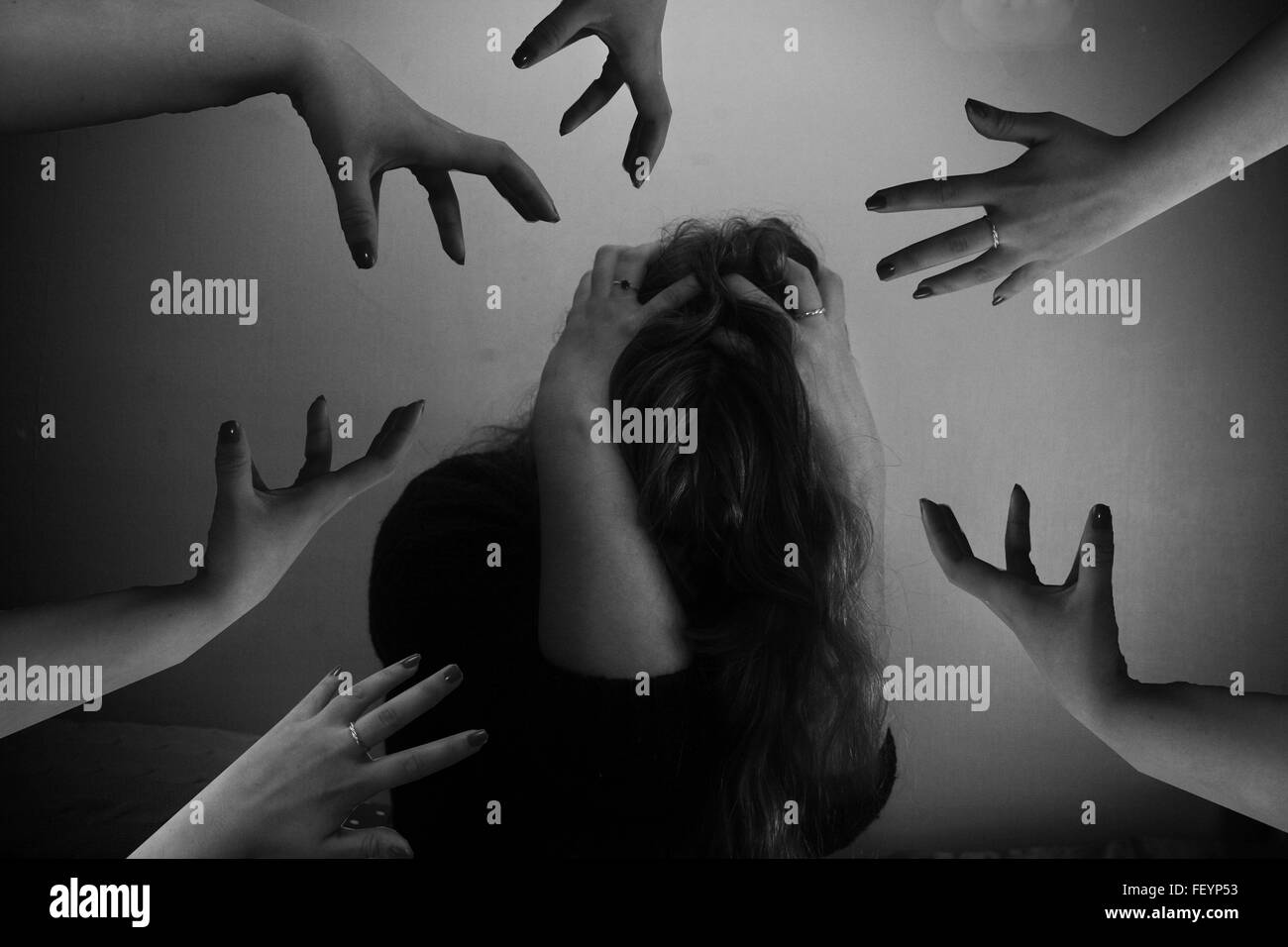 Peer pressure Black and White Stock Photos & Images - Alamy