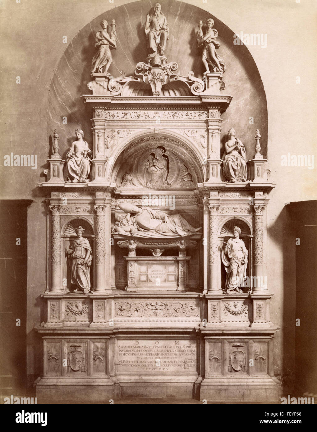 Monument to Cardinal Ascanio Sforza, the church of Santa Maria del ...