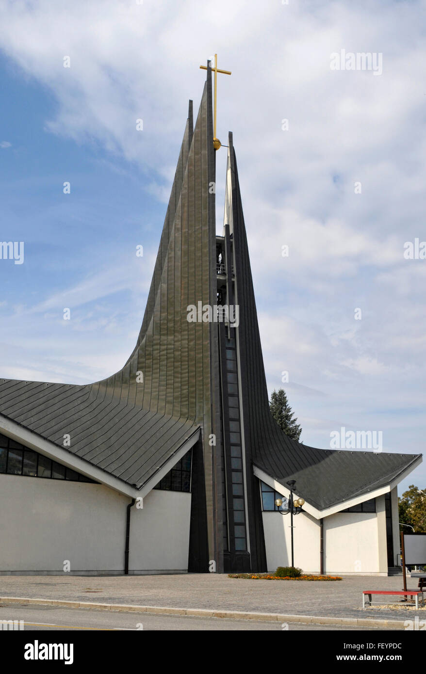 St. Wenceslas Church (arch. Ludvik Kolek), Breclav, Czech Republic Stock Photo - Alamy