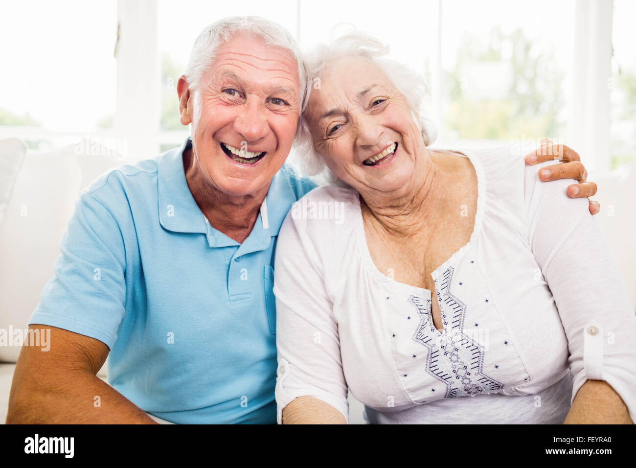 Cute senior couple smiling Stock Photo - Alamy