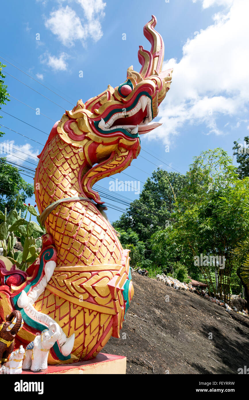 King of Nagas statue isolated on white background Stock Photo - Alamy