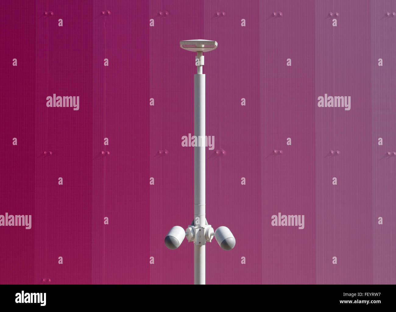 a modern street lamp with loudspeakers Stock Photo - Alamy