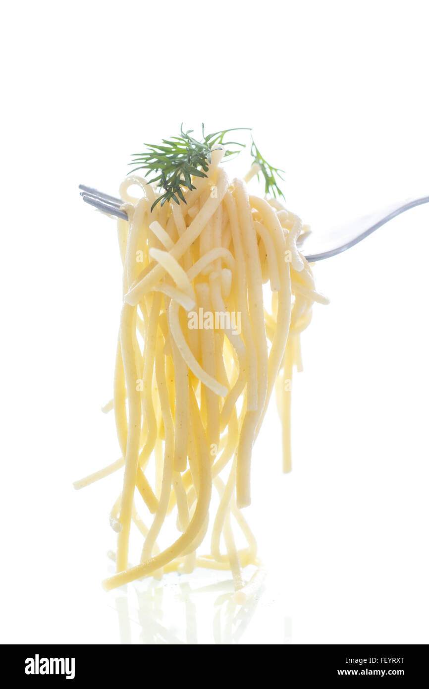 Boiled spaghetti Cut Out Stock Images & Pictures - Alamy