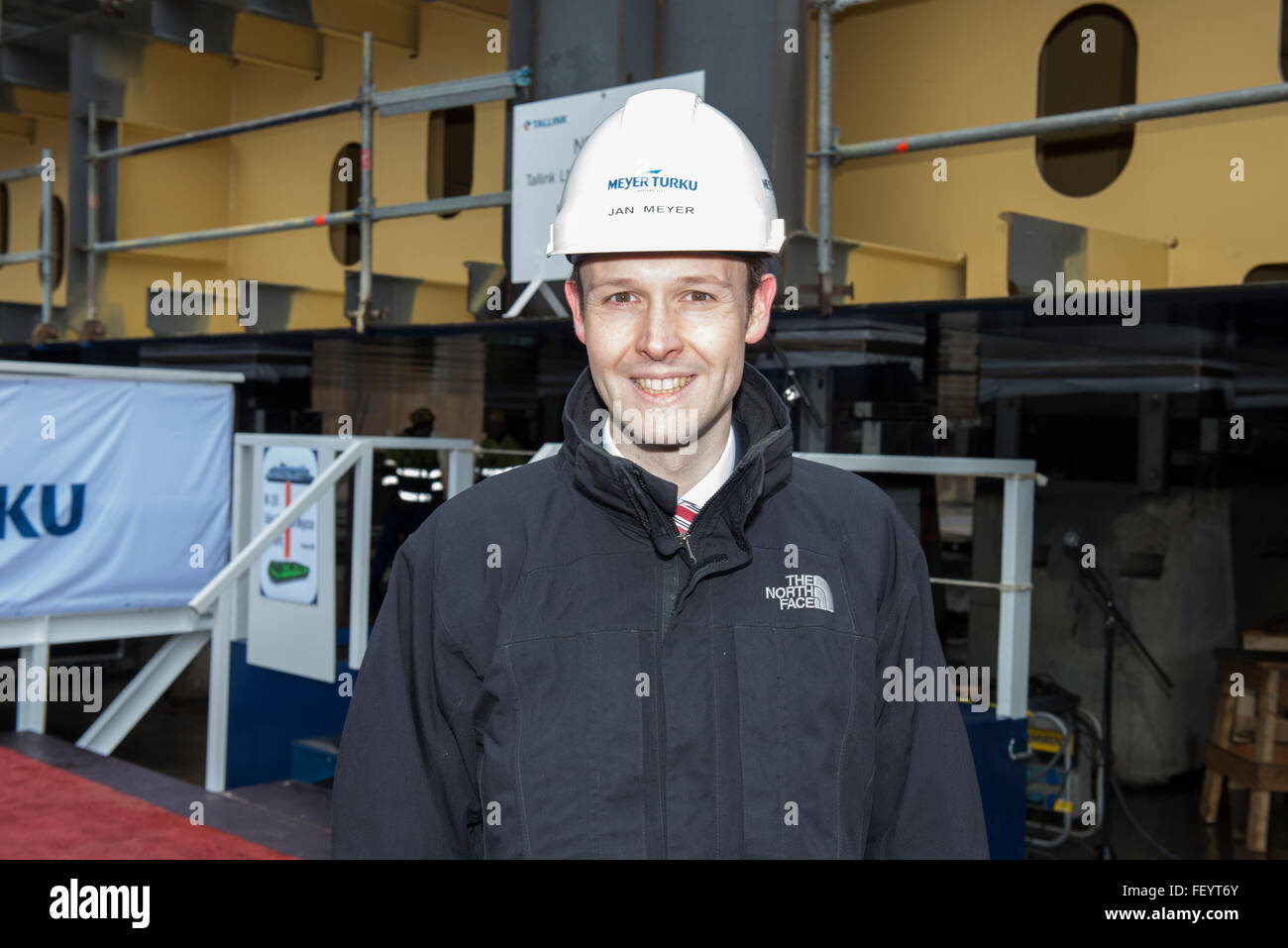 Turku, Finland. 9th February. Jan Meyer, CEO of Meyer Turku. Credit ...
