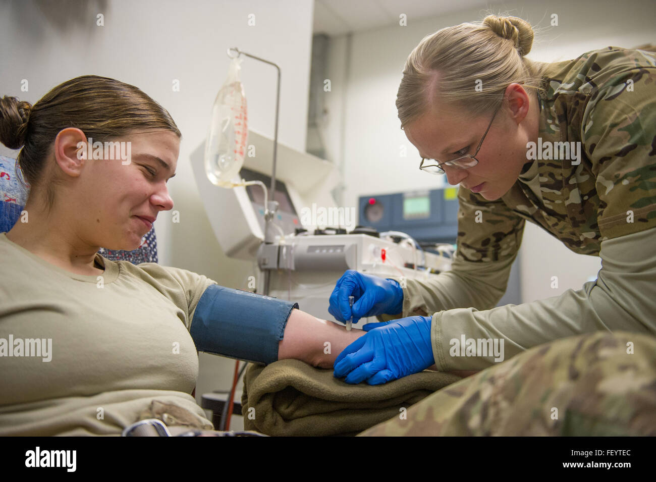 Spc. Lauren O'Neal, 153rd Blood Support Detachment medical laboratory ...