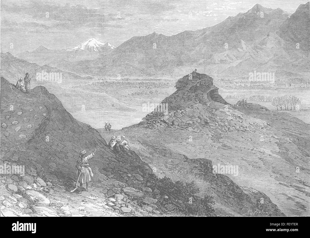 AFGHANISTAN The Kunar Valley, with Kona-Deh Tope 1879. Illustrated ...