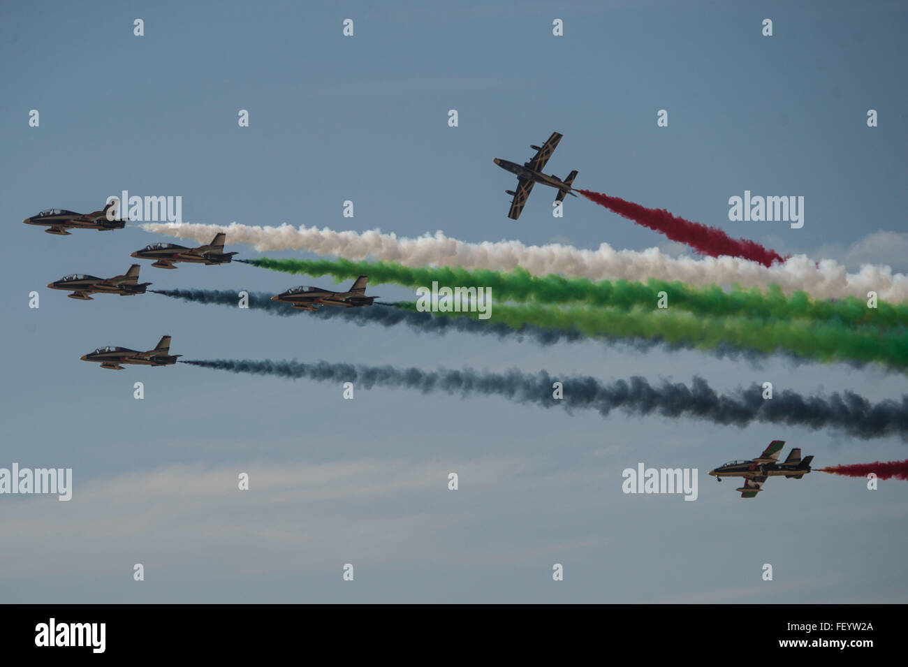 The United Arab Emirates Air Force Al Fursan demonstration team perform ...
