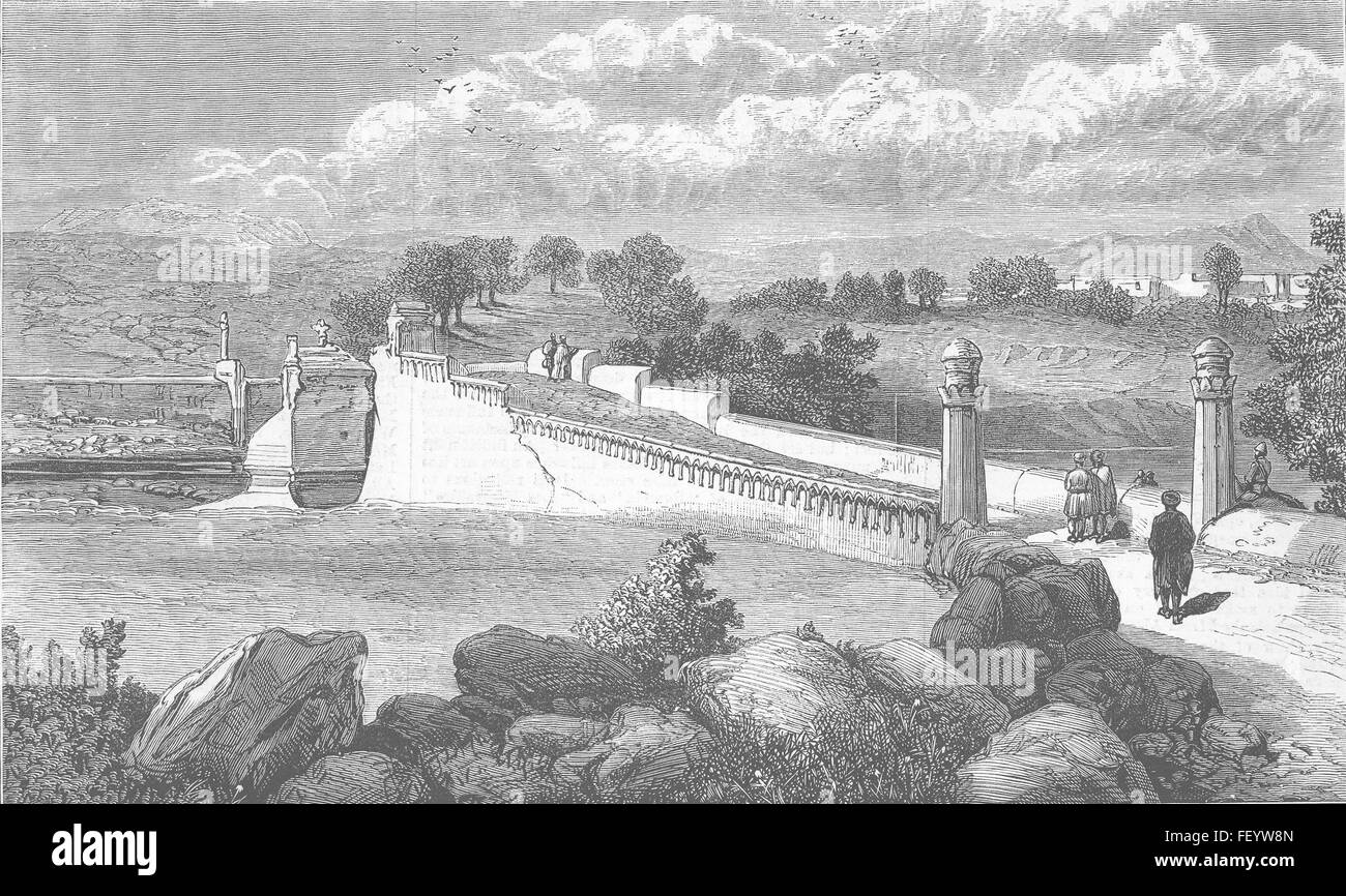 AFGHANISTAN Bridge over Murkhi Kheyl, Suffaid Sung 1879. Illustrated ...