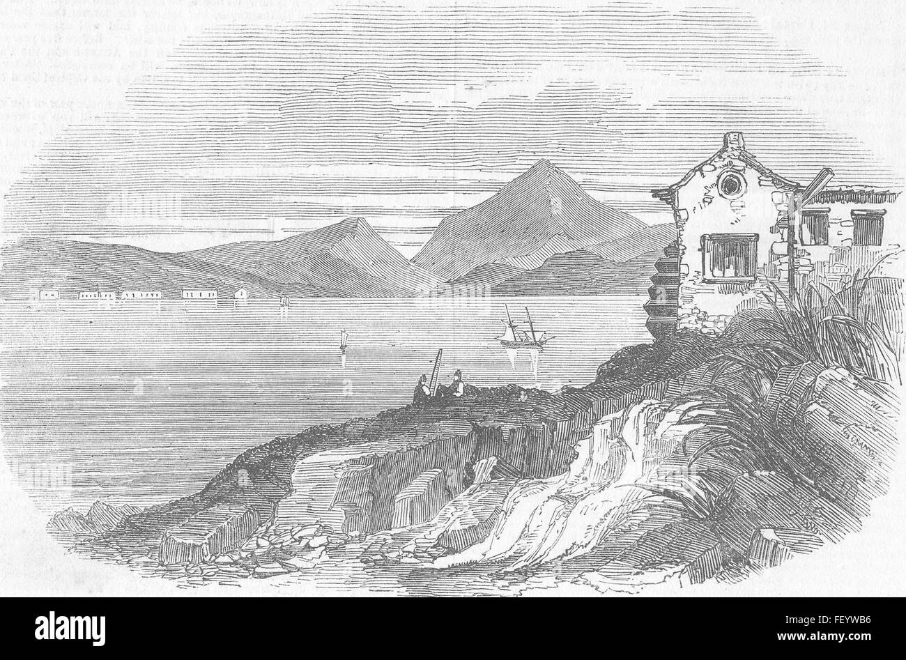 GREECE Mill at Argostoli, w/ Liscuri 1849. Illustrated London News ...