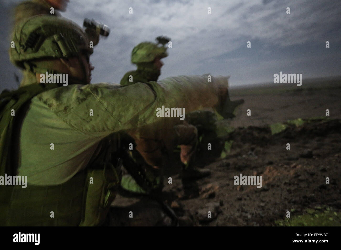 U.S. Marine explosive ordnance disposal technicians attached to Special ...