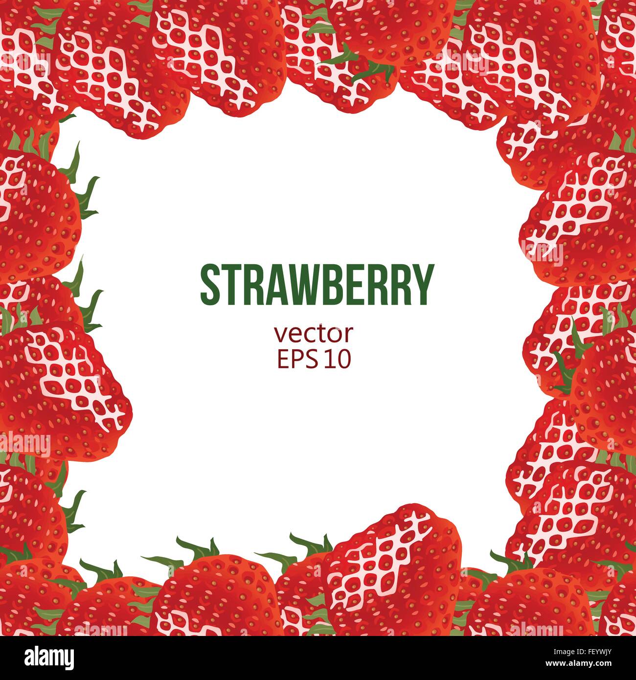 Strawberry frame, vector illustration Stock Vector Image & Art - Alamy