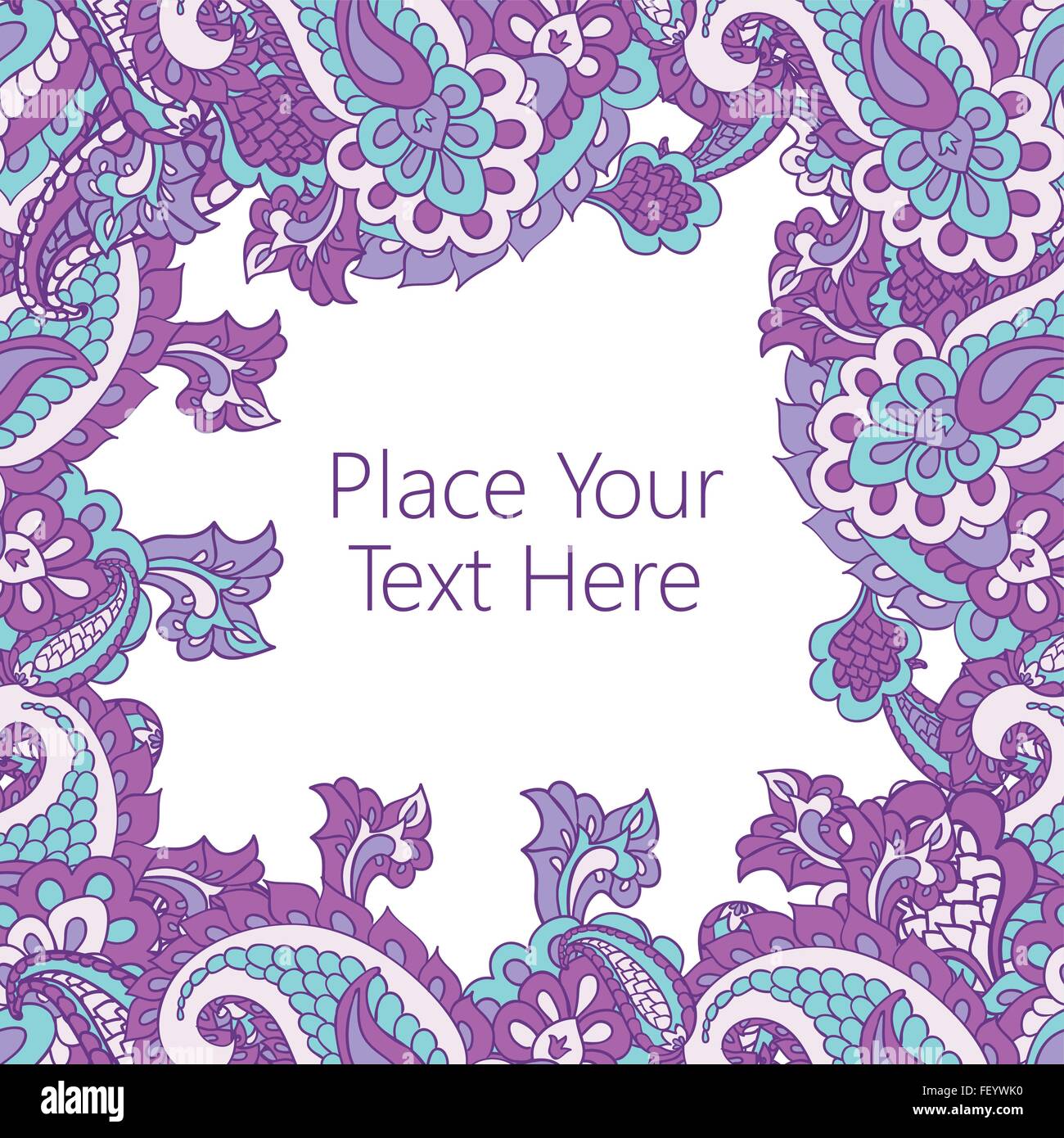 Abstract paisley frame Stock Vector Image & Art - Alamy