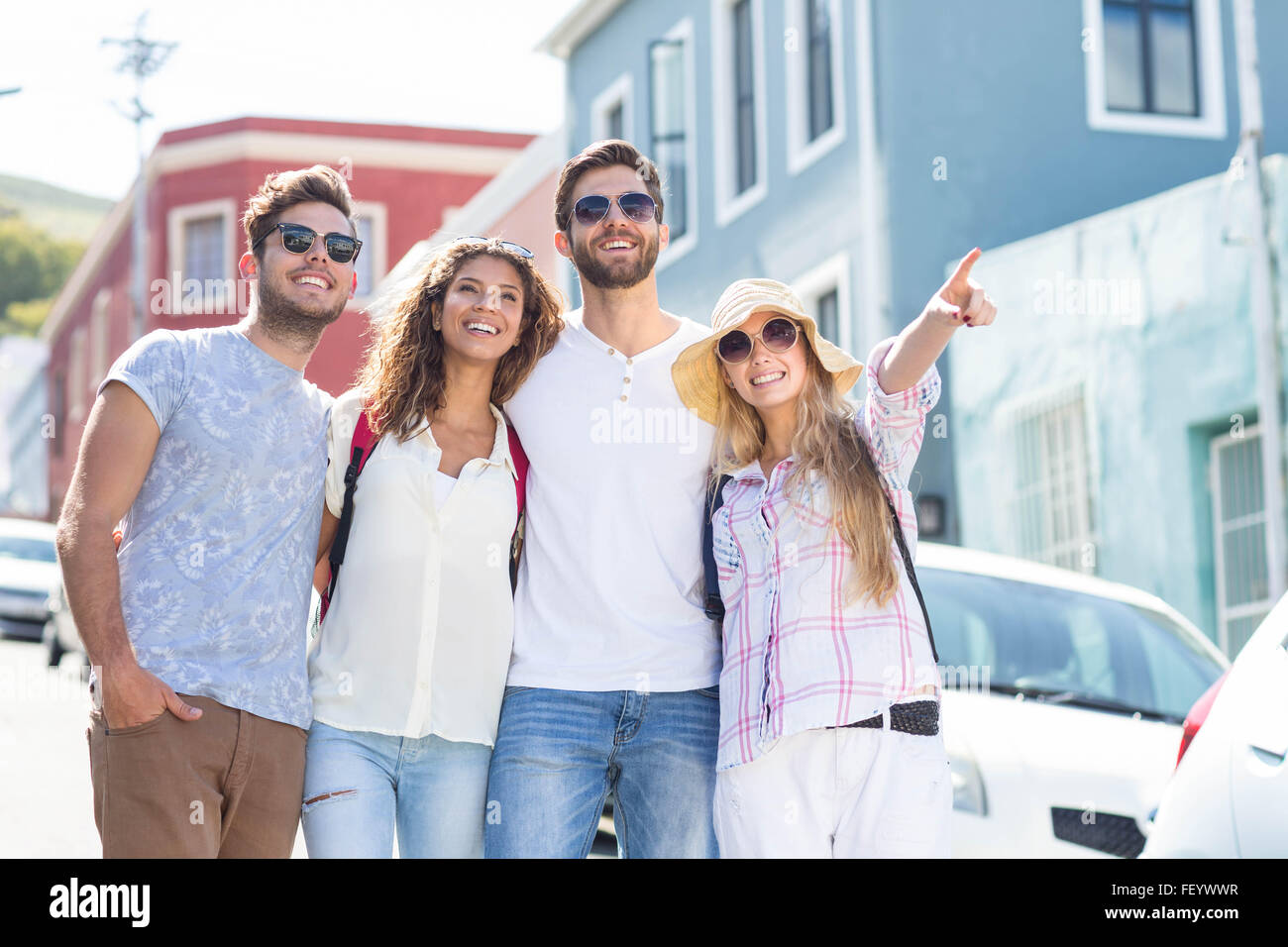 Hip friends in the city Stock Photo - Alamy